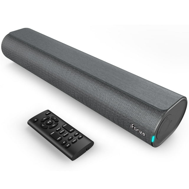 Qunler 16-inch Sound Bar, 50W Bluetooth Soundbar for TV, Wired, Gray