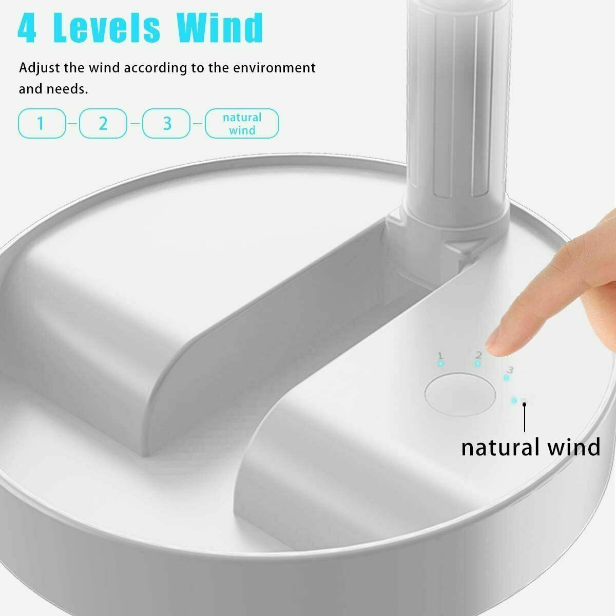 Portable Standing Fan with Remote Controller, 16" Foldable Fan, 7200ma ...