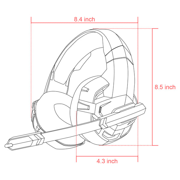 Onikuma K2 Pro Over-Ear Gaming Headset, Wired Stereo Game Headphones w ...