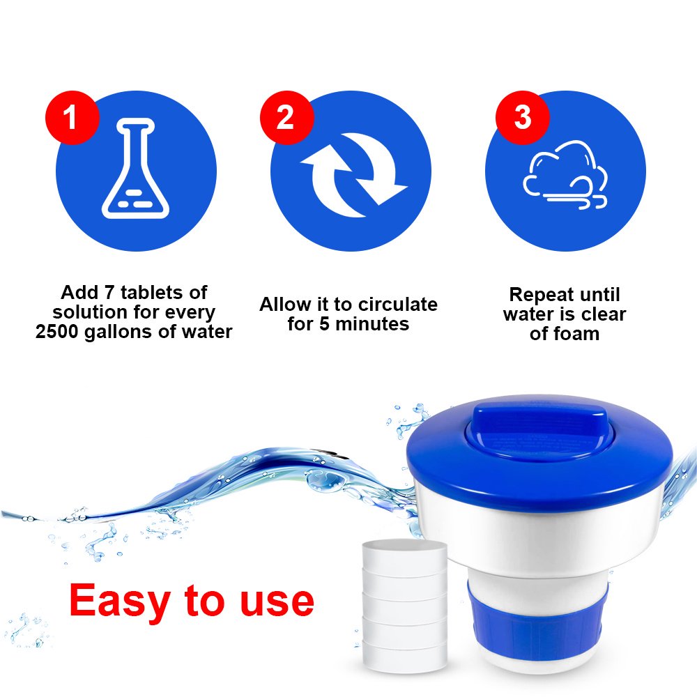 Melliful 3 inch Chlorine Tablets for Pool, 5 inch Chlorine Floater Inc ...