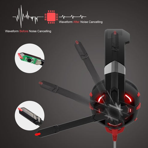 Onikuma K2 Pro Over-Ear Gaming Headset, Wired Stereo Game Headphones w ...